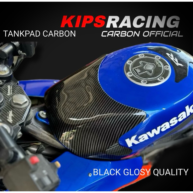 Jual COVER TANGKI NINJA RR NEW RR OLD CARBON GLOSY M2 ️ninja rr new ...