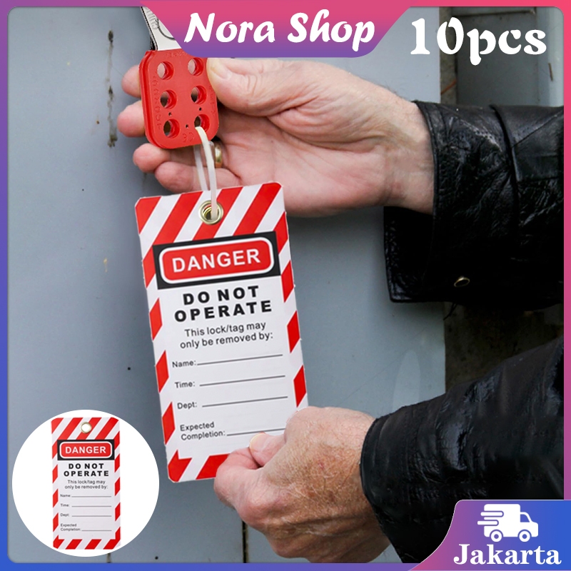Jual 10pcs LOTO Safety Tag Lock Out Tag Out PVC Danger Do Not Operate ...