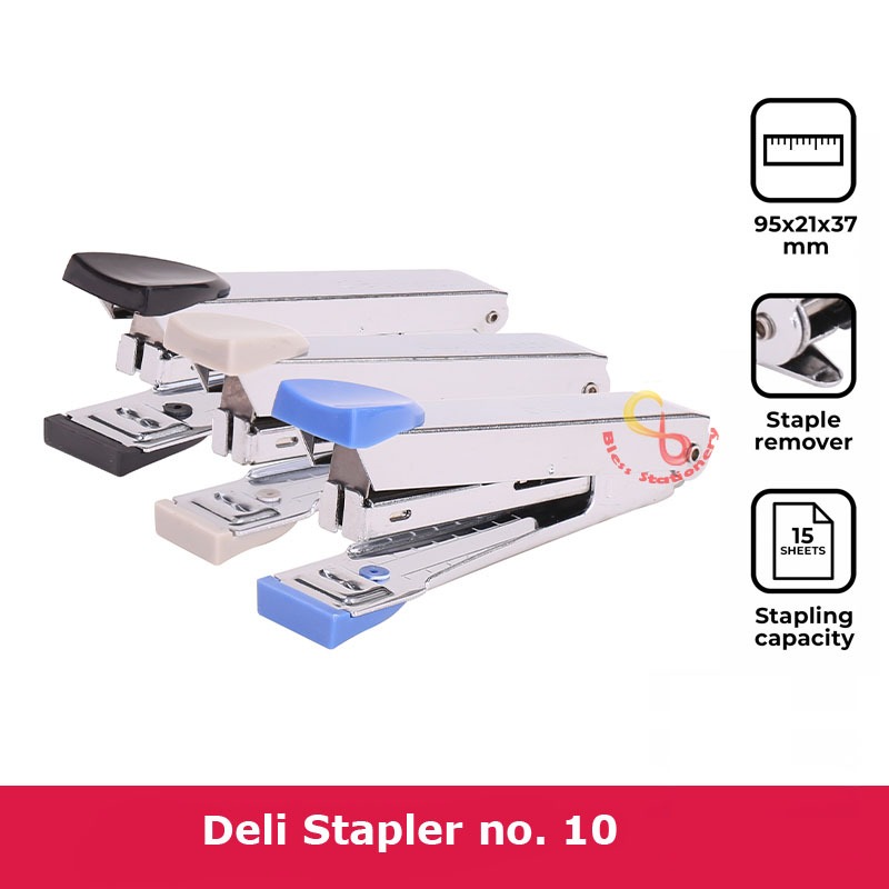 Jual Stapler DELI Staples ukuran 10 Hekter nomer 10 stapler HD 10 ...