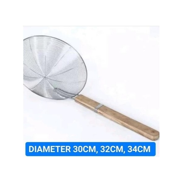 Jual SARINGAN PENGGORENGAN JUMBO 34CM / SARINGAN GAGANG KAYU BESAR ...