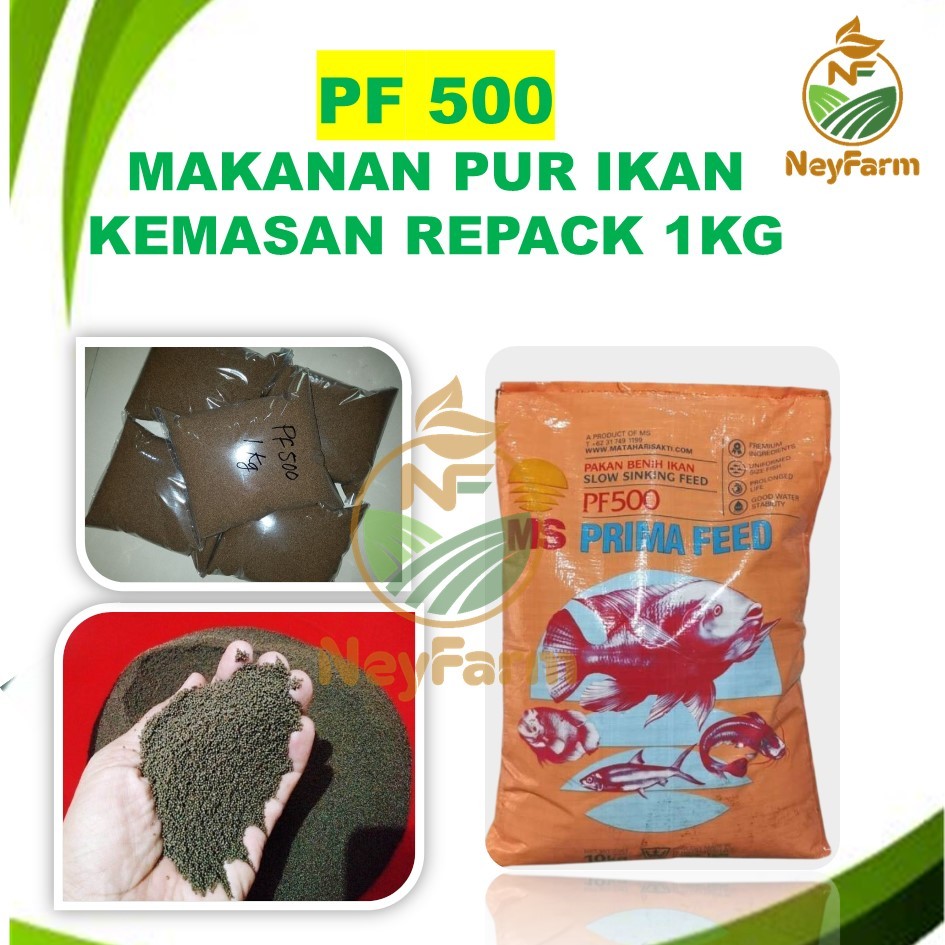 Jual PF 500 Repack 1kg Pelet Benih Ikan | PF500 Seed Fish Feed | Shopee Indonesia