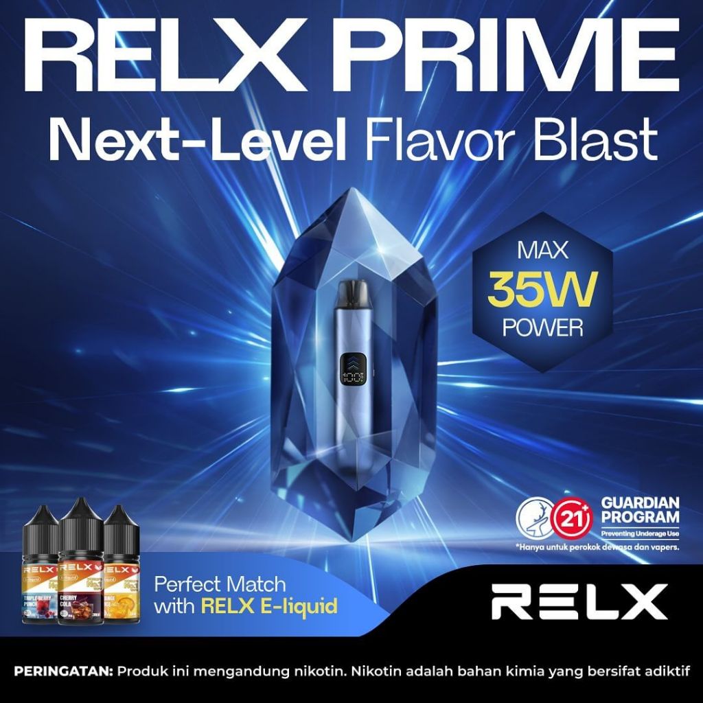 Jual RELX Prime Kit Refillable Device + 2 Ctg | Shopee Indonesia
