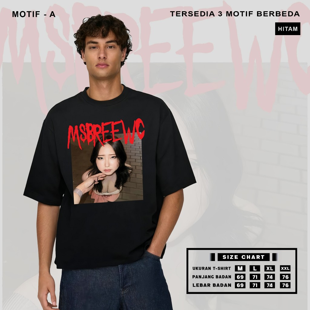 Jual Kaos motif MSBREEWC Viral terbaru T-shirt Vintage MsBreewc Lengan ...