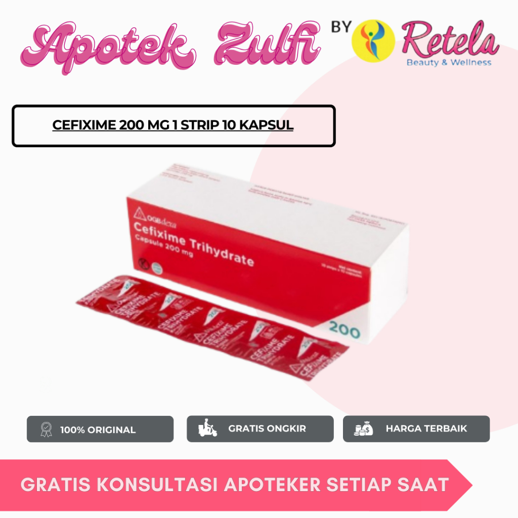 Jual CEFIXIME 200 MG 1 STRIP 10 KAPSUL | Shopee Indonesia Jual CEFIXIME 200 MG 1 STRIP 10 KAPSUL | Shopee Indonesia