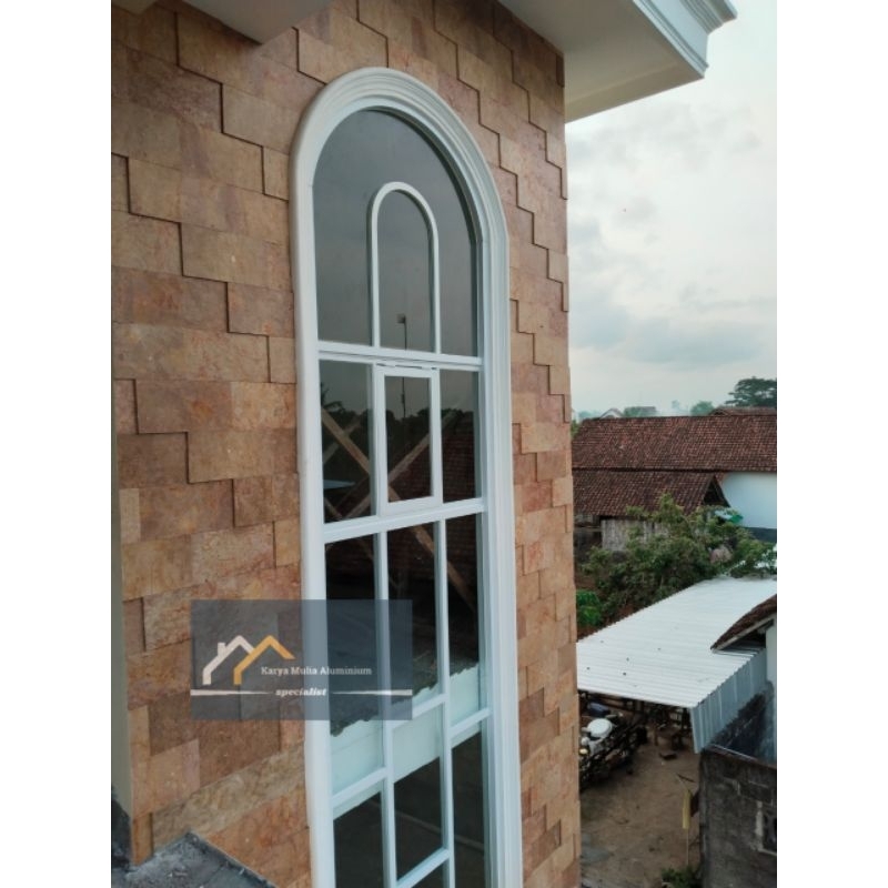 Jual custom jendela lengkung alumunium 8 meter x 1,35 meter | Shopee ...