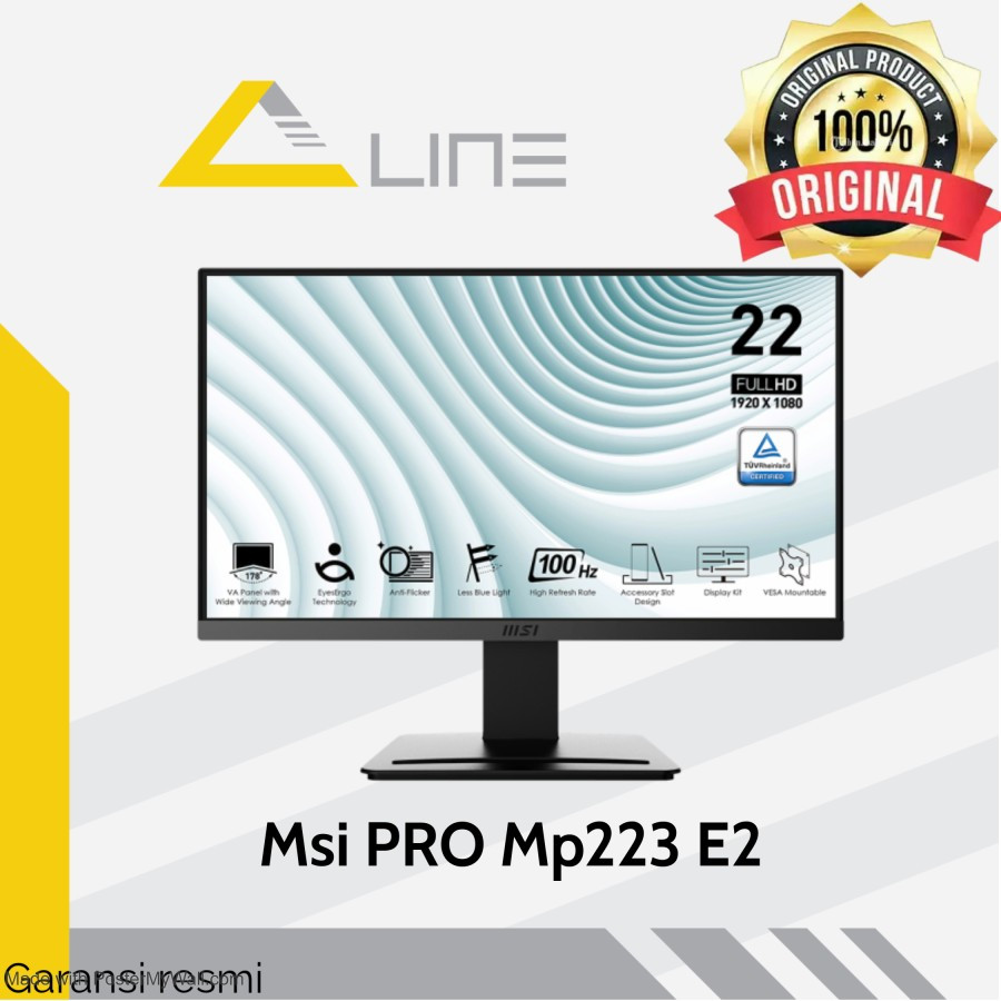Jual MSI PRO MP223 E2 - 22inch FHD VA 100Hz 1ms HDMI VGA | Shopee Indonesia