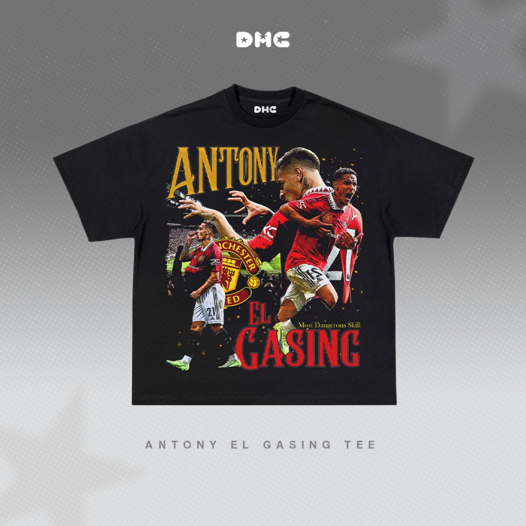 Jual DMC Antony "El Gasing" Manchester United Soccer Oversized T-Shirt ...