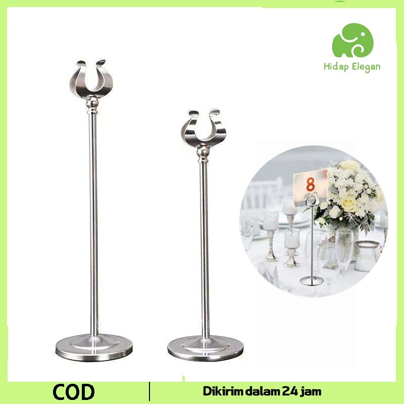 Jual Standing Nomor Meja Table Menu Holder Stainless Steel Table Stand ...