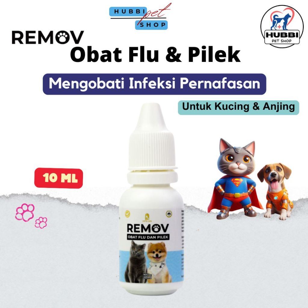 Jual REMOV Obat Flu Dan Pilek Kucing Dan Anjing 10ml - REMOV FLU CAT 10ML | Shopee Indonesia