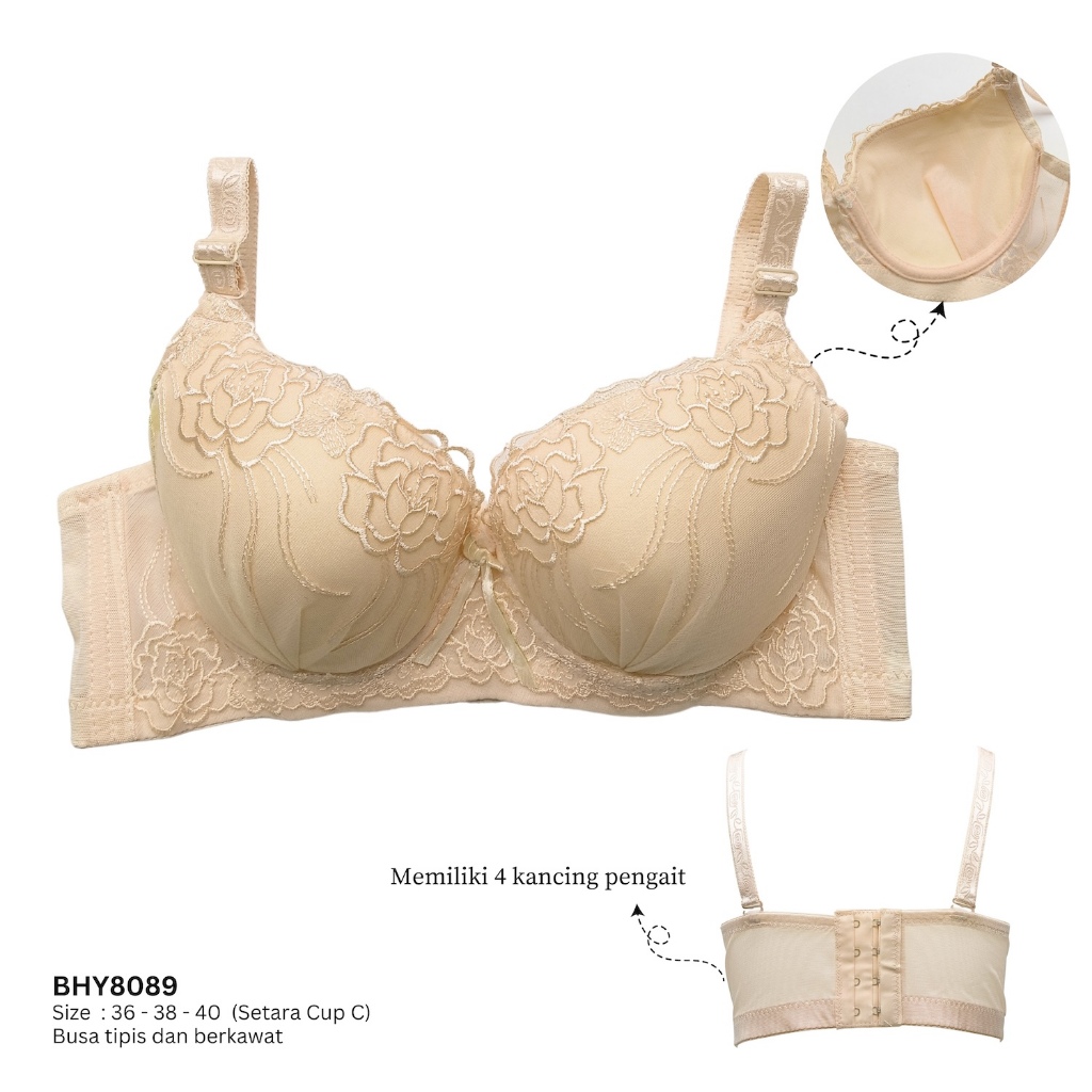 Jual Bra Wanita Busa Tipis Kawat Sayap Lebar | Shopee Indonesia