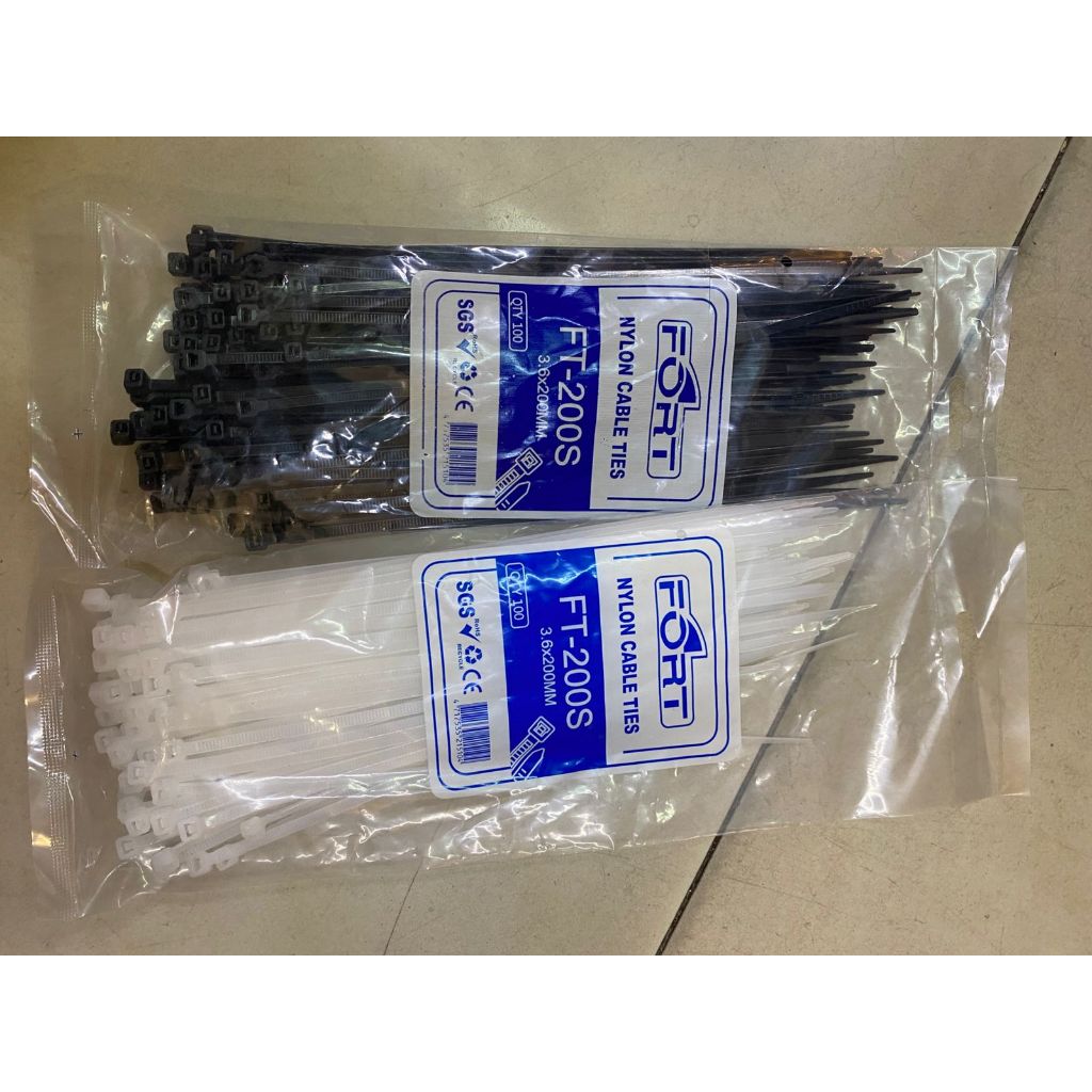 Jual Cable Ties FT - 200S / CV - 200S Kabel Tis 3,6 x 200MM | Shopee ...