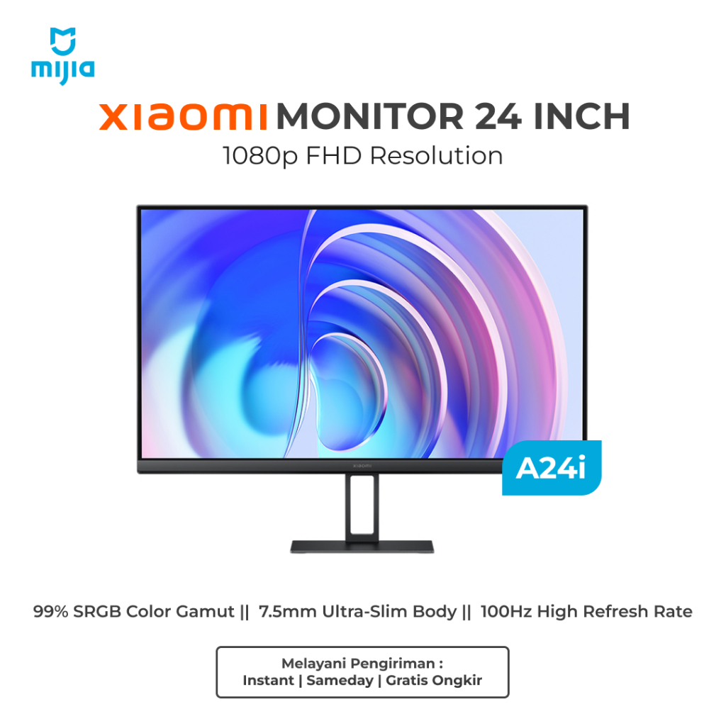 Jual Xiaomi Mi Monitor 24 inch A24i FHD IPS 100Hz HDMI Ultra Slim ...
