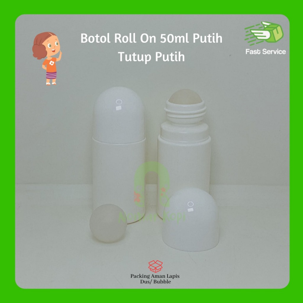 Jual Botol Roll On Putih 50ml Botol Kosong Deodorant | Shopee Indonesia