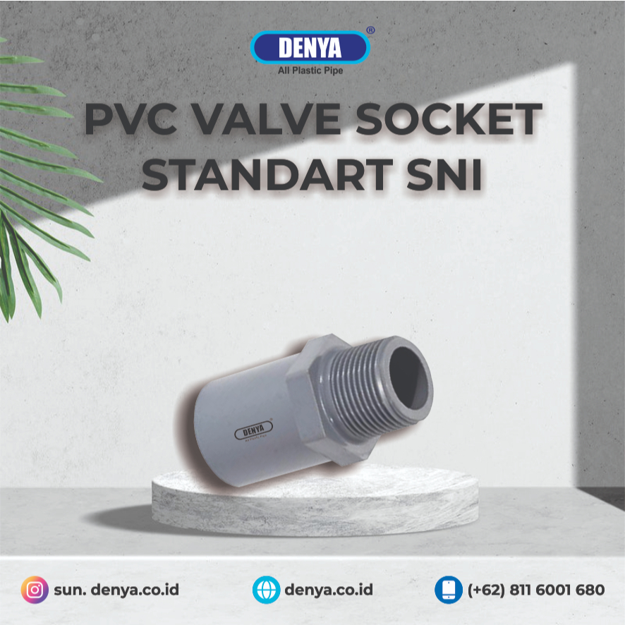 Jual Denya PVC Fitting Valve Socket/ Socket Drat Luar Standard SNI SCJ ...