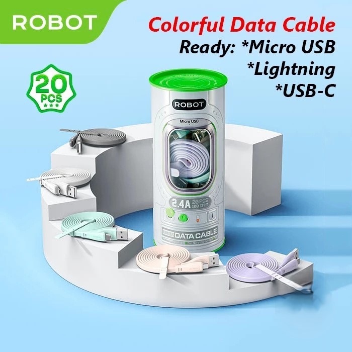 Jual ROBOT Kabel Data RAM100S Micro USB / RAC100S TYP-C / RAL100S ...
