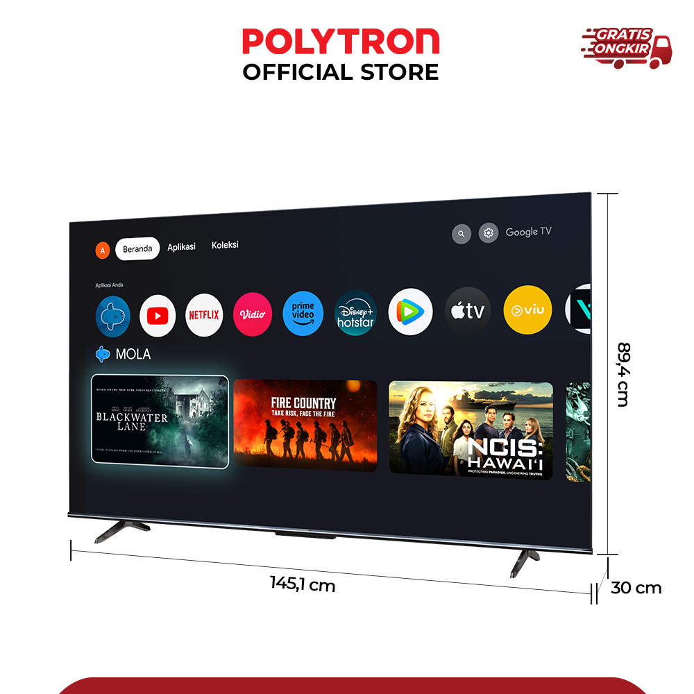 Jual POLYTRON 4K UHD Smart Google TV 65 Inch PLD 65UG5959 | Shopee ...