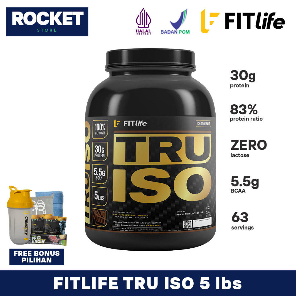 Jual FITLIFE Tru Iso 5 lbs Whey Protein Isolate - TRUISO Fit Life ...