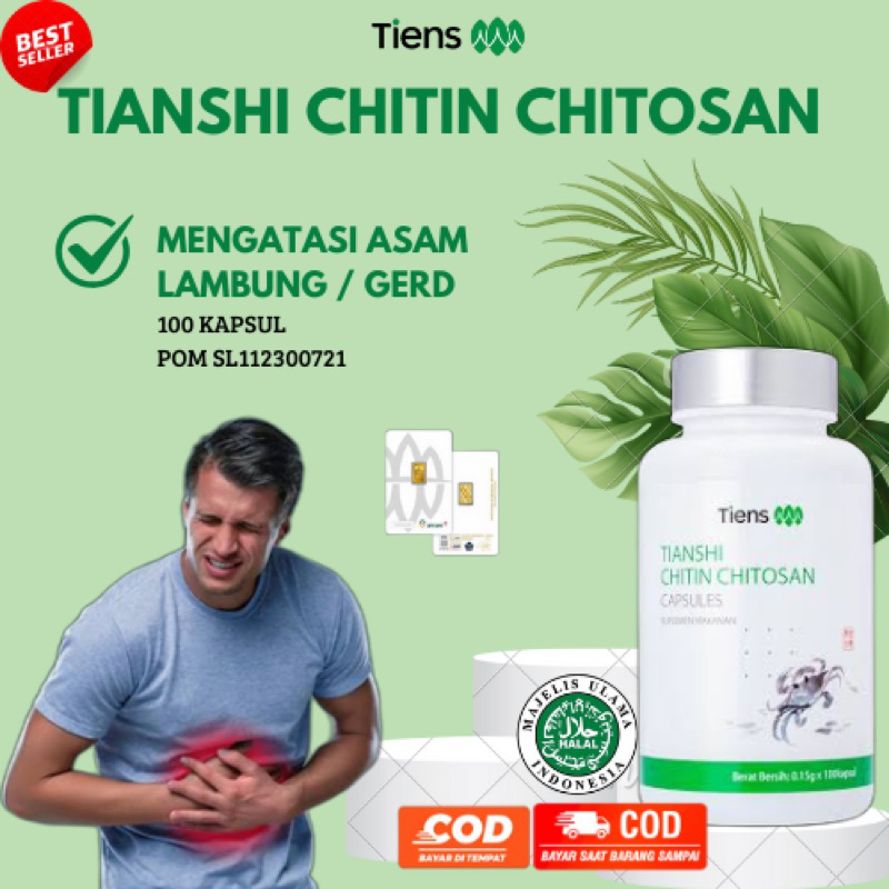 Jual Tianshi Chitin Chitosan Obat Herbal Asam Lambung Original isi 100 Kapsul Bersegel | Shopee ...
