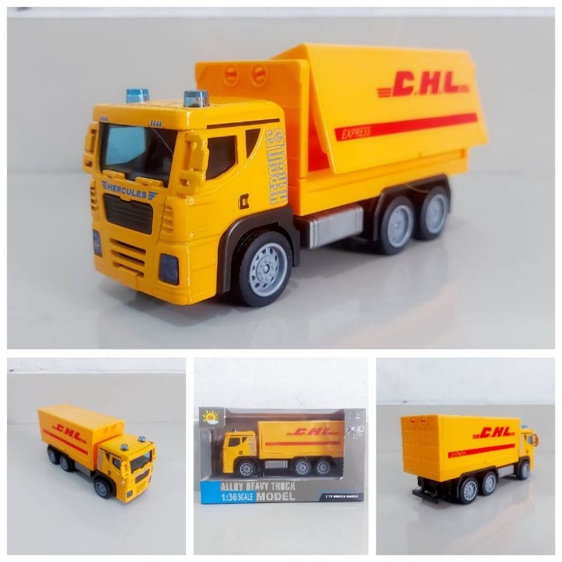 Jual Diecast Truk Wings Box DHL - Mainan Miniatur Mobil Truck Engkel ...