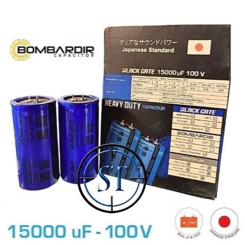 Jual Sepasang Capasitor 15000uF 100V BOMBARDIR BELL Black Gate ...