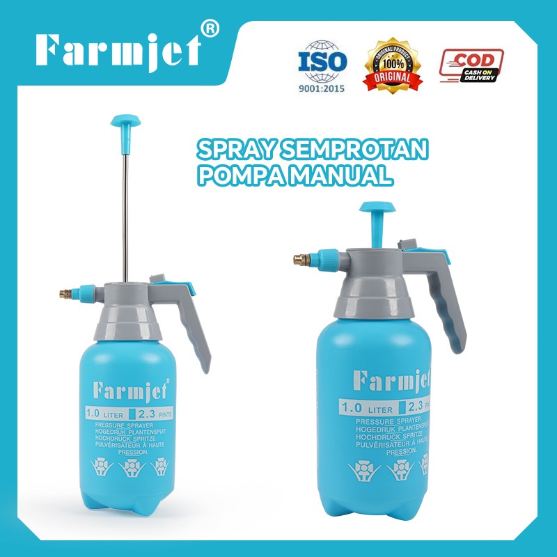 Jual Farmjet Botol Semprotan Pompa Manual Botol Pressure Sprayer 1Liter ...