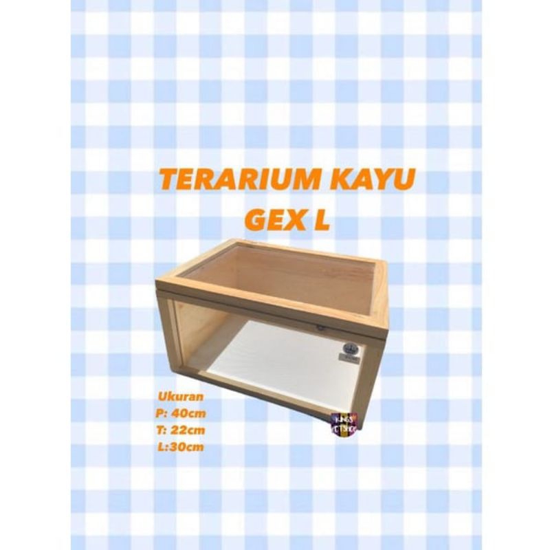 Jual Kandang untuk Hewan Kecil / TERARIUM KAYU GEX L (40X30X22Cm) | Shopee Indonesia