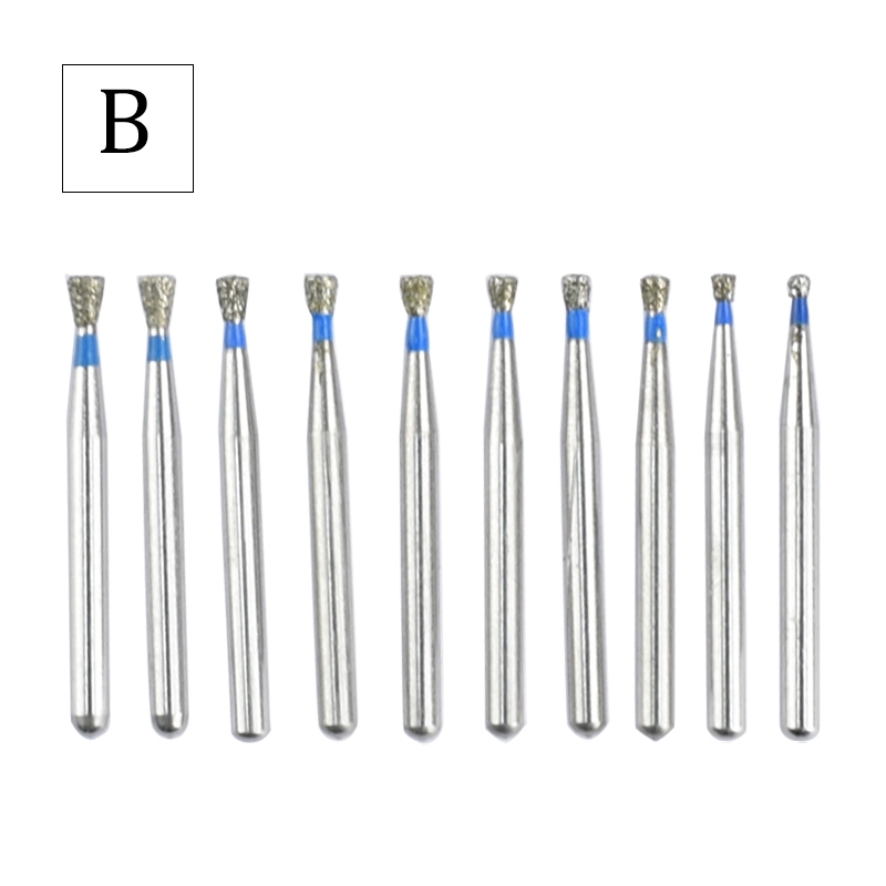 Jual 10pcs/pack Dental Diamond Burs High Speed Drill Teeth Polishing 1.6mm High Speed Handpiece ...