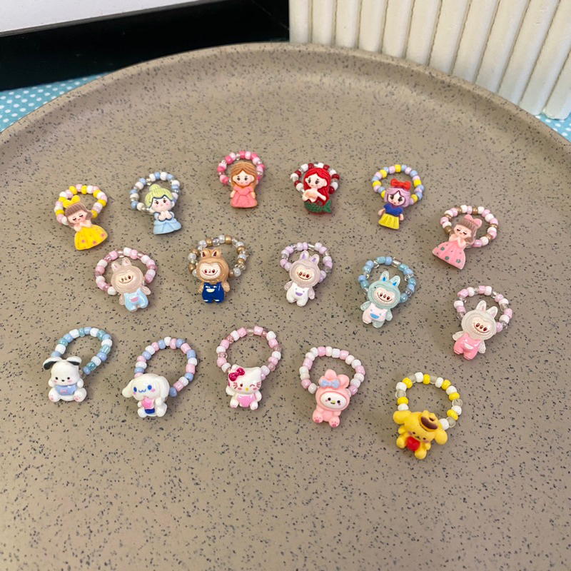 Jual BEADS RING SANRIO LABUBU SERIES / CINCIN MANIK CLAY SANRIO PREMIUM ...