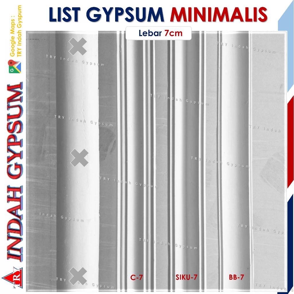 Jual List Gypsum Polos 7cm MINIMALIS - Original TRYINDAH | Shopee Indonesia