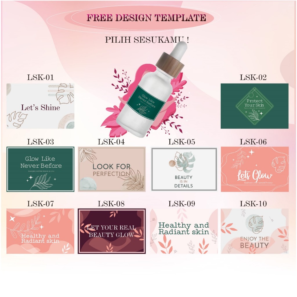 Jual STICKER LABEL SKINCARE KOTAK / STICKER LABEL PRODUK KOSMETIK KOTAK ...