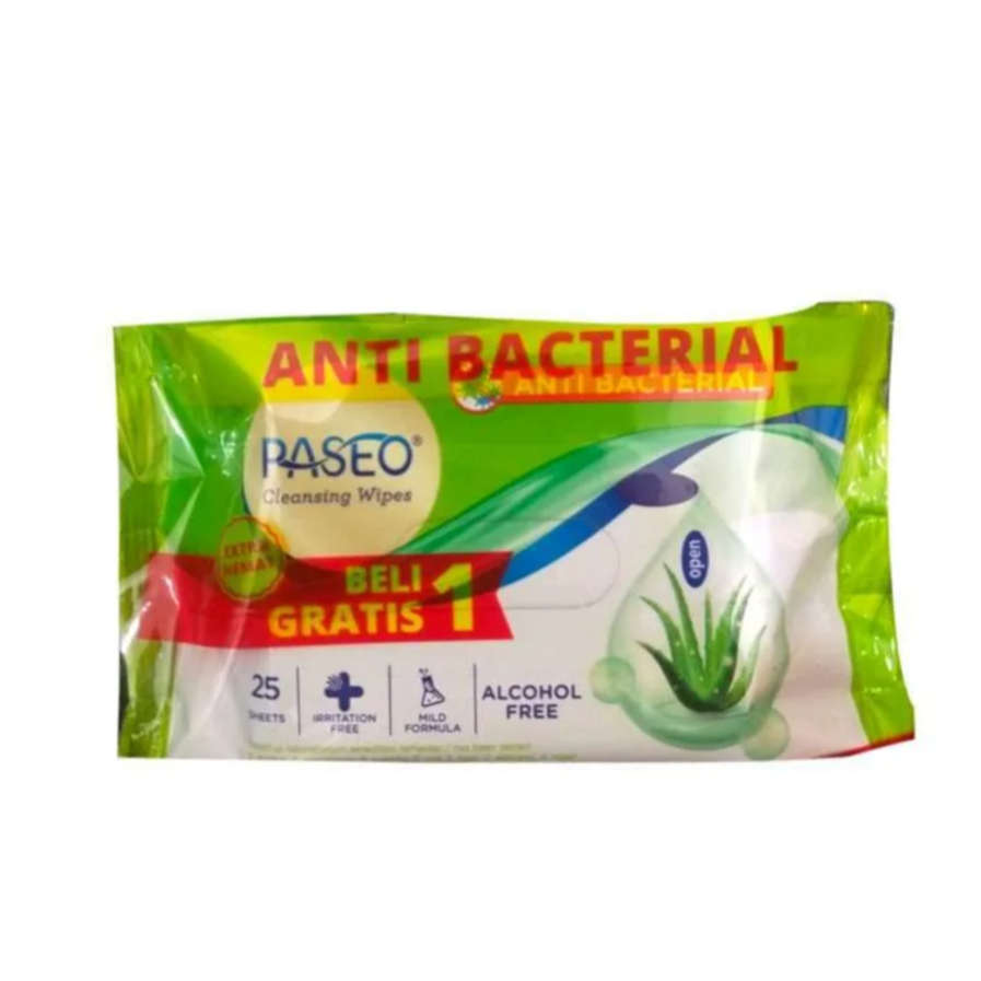 Jual Paseo Tissue Basah 25 sheets Anti Bacterial / Baby Wipes Tissue ...