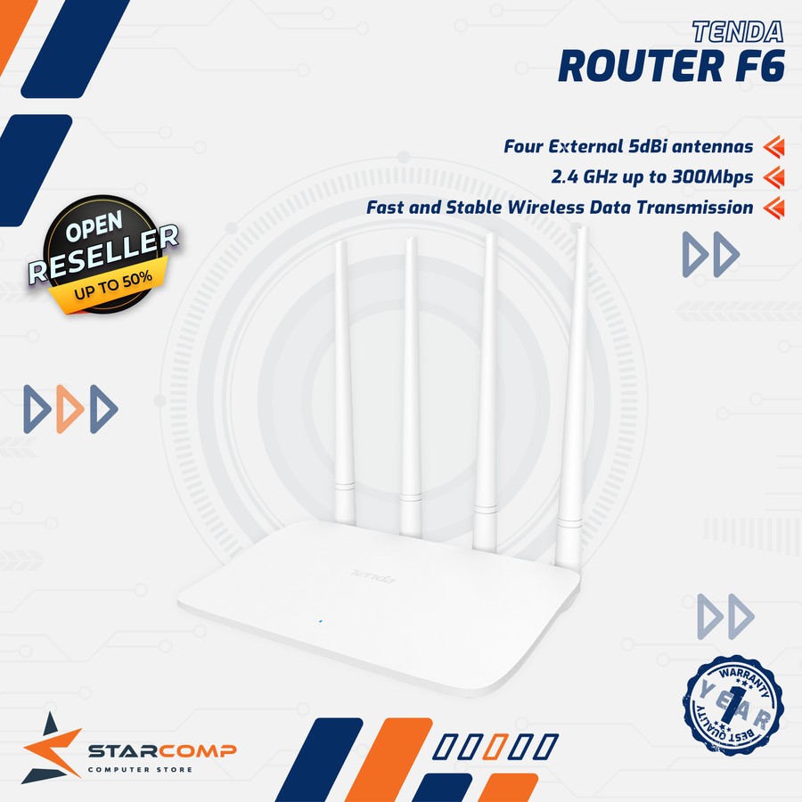 Jual Tenda F6 Wireless N Router Cloud Control High Power Range 4 ...