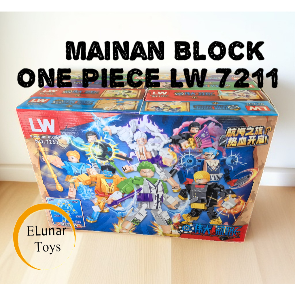 Jual Mainan ONE PIECE Anime Little Lony Block Monkey D LUffy Zoro Nami ...