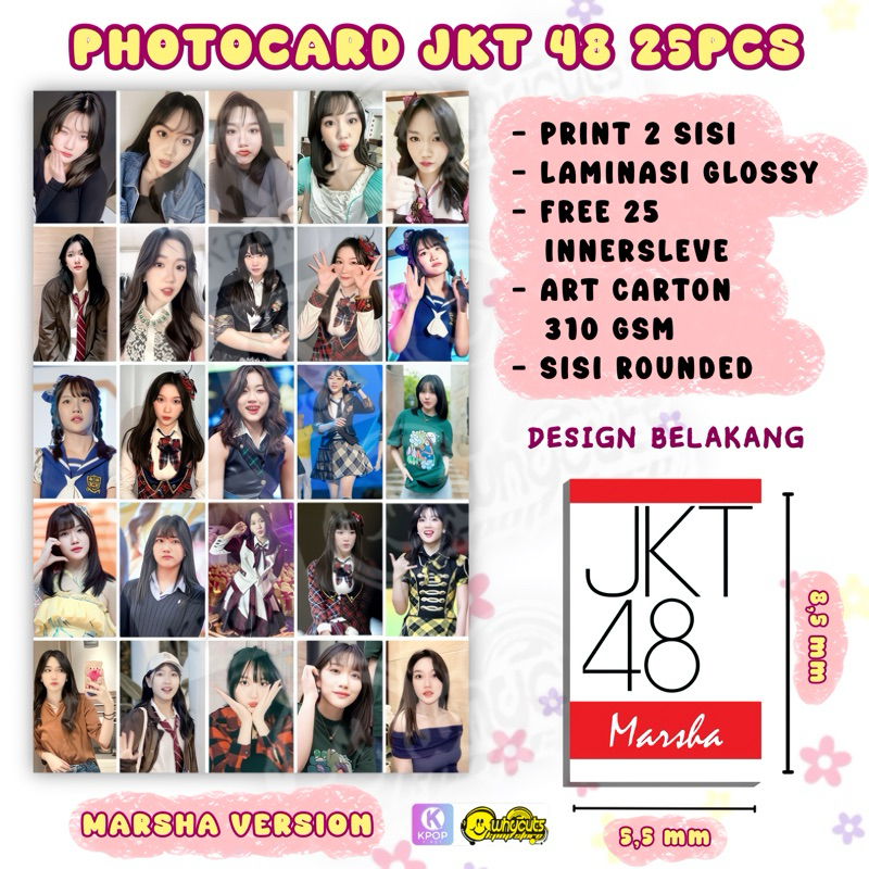 Jual PC Photocard JKT48 MARSHA isi 25pcs | Shopee Indonesia