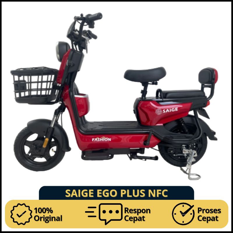 Jual SEPEDA LISTRIK PREMIUM SAIGE EGO PLUS NFC 500WATT GARANSI RESMI ...