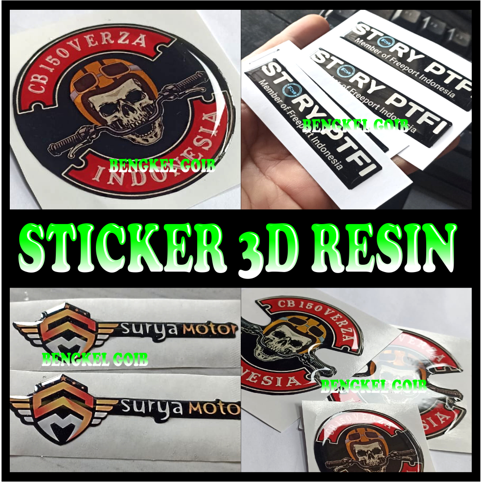 Jual STICKER TIMBUL RESIN BENING LENTUR CUSTOM SATUAN UKURAN FIX - PSC ...