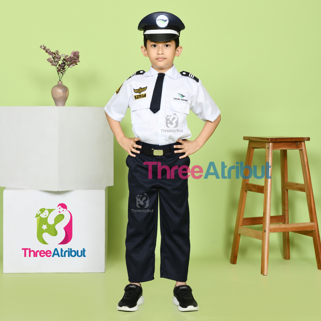 Jual Baju Pilot Garuda Indonesia Anak Laki Laki Perempuan Seragam ...