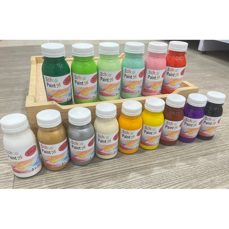 Jual Cat Akrilik V-TEC School Paint Super Washable 80 ml / Cat Lukis ...