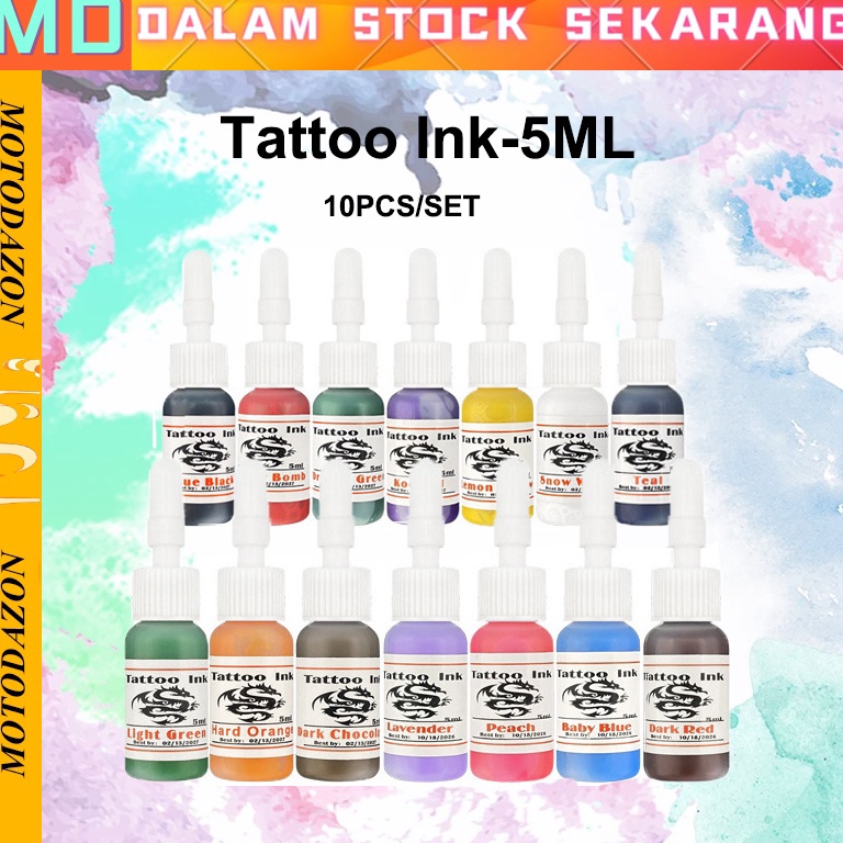 Jual BESTPRODUCT Stok Tersedia1PCSSet Tinta Tattoo Semi Permanen ...