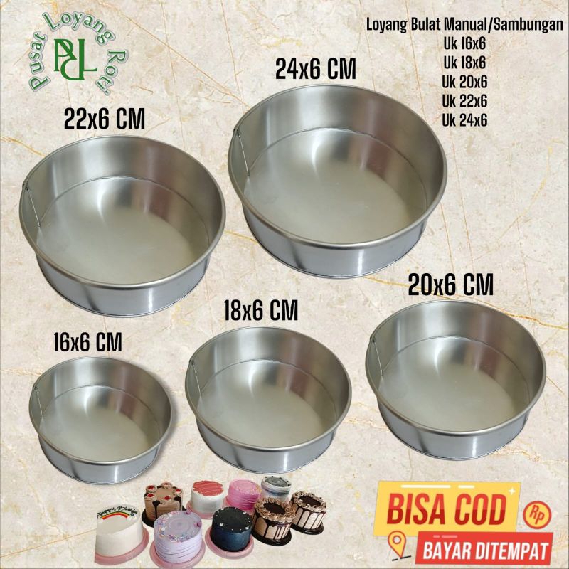 Jual Loyang Bulat / Loyang Kue Bulat Ukuran 16,18,20,22,24 Manual ...