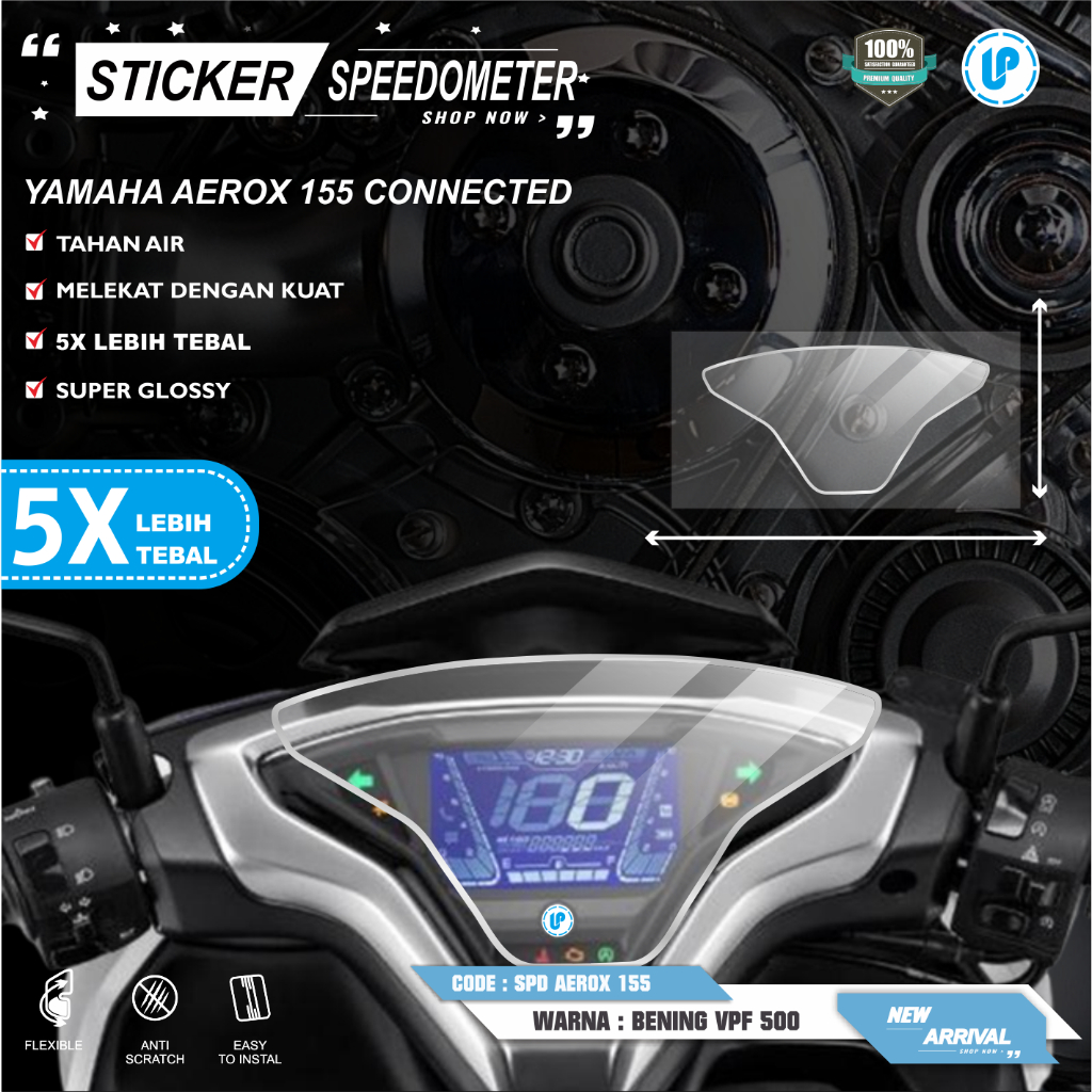 Jual STICKER ANTIGORES SPEEDOMETER AEROX 155 CONNECTED | Shopee Indonesia