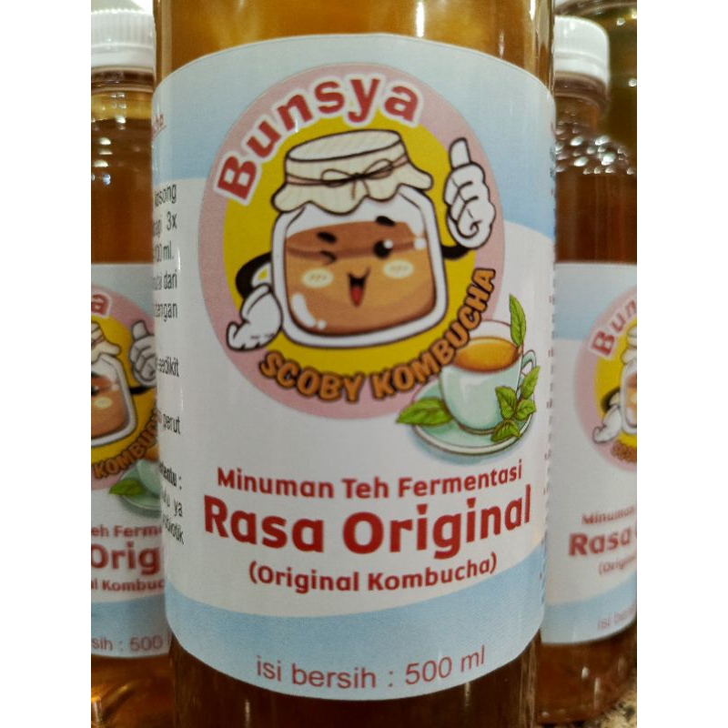 Jual Teh Kombucha Original 500ml segar menyehatkan Termurah Se-Shopee ...