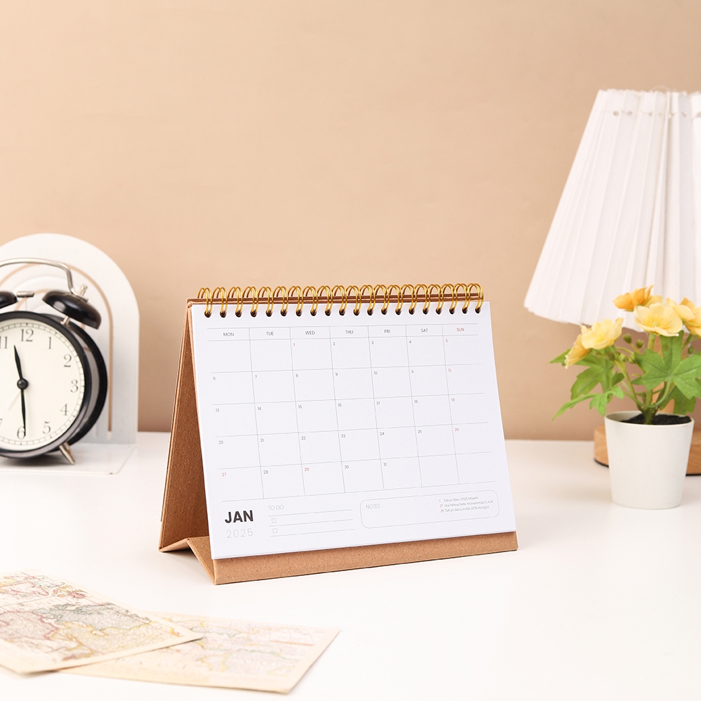 Jual bukuqu Desk Calendar 2026 Uk B6 #Kraft - Kalender Meja - Kalendar ...