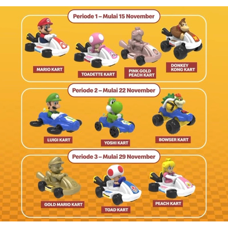 Jual MarioKart Original McD Happy Meal Super Mario Bros | Shopee Indonesia