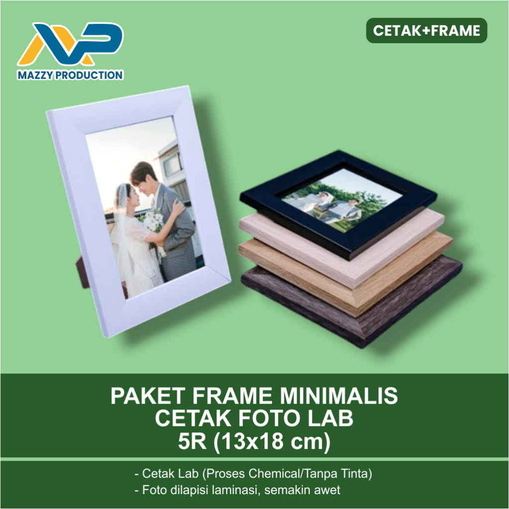 Jual Paket Cetak 5R Frame Foto Minimalis Pakai Kaca | Shopee Indonesia