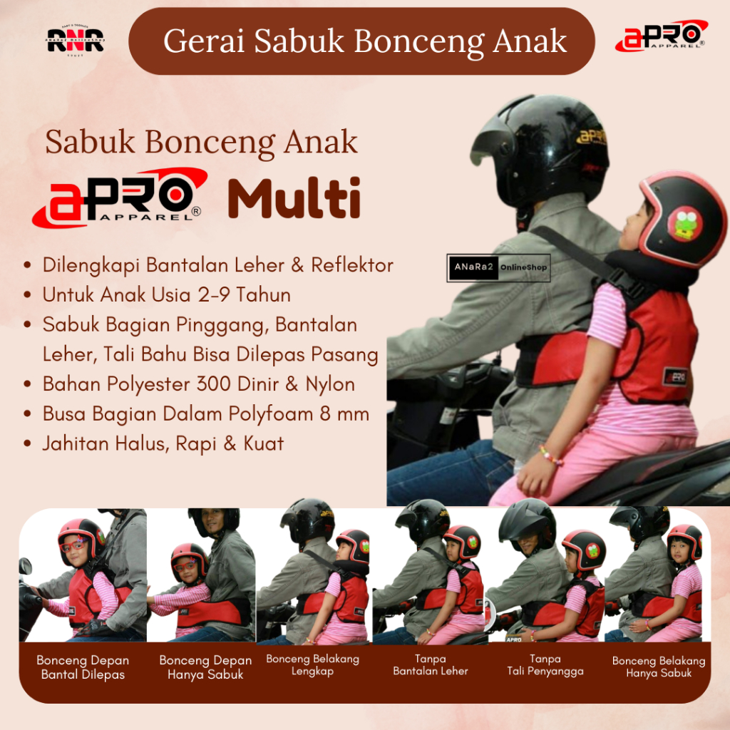 Jual Sabuk Boncengan di Motor Depan Belakang Sabuk Bonceng Anak Apro | Shopee Indonesia