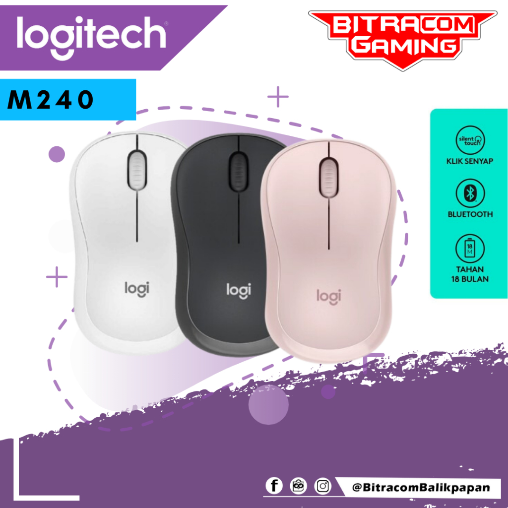 Jual Mouse Logitech M240 Mouse Bluetooth Silent | Shopee Indonesia