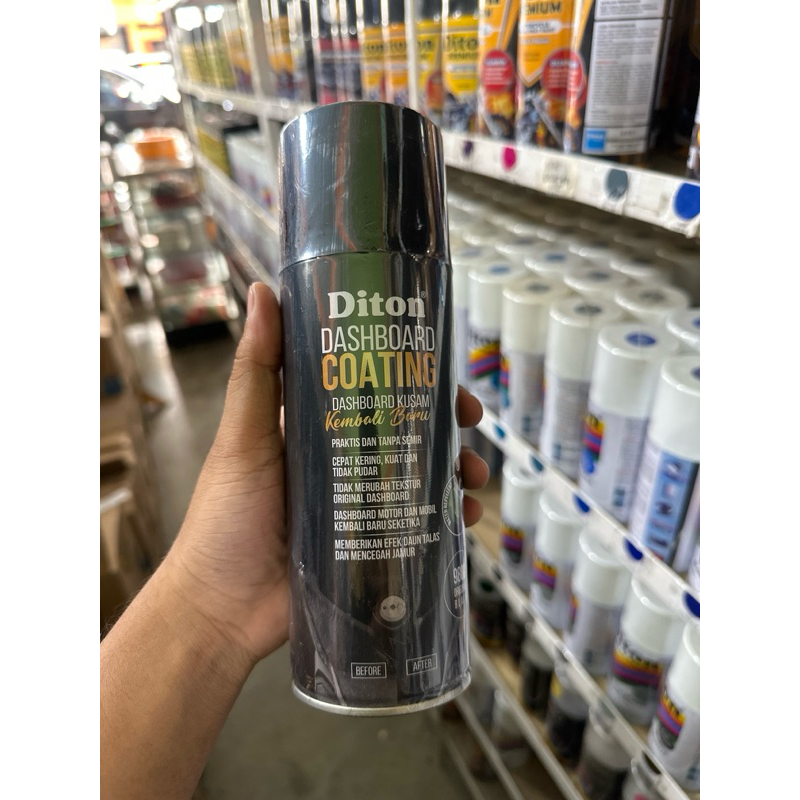Jual Cat semprot Diton Dashboard Coating 9800 original black Penghitam ...