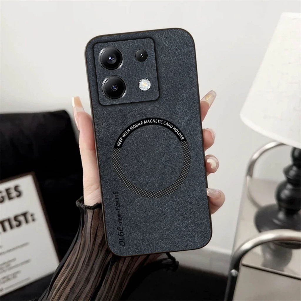 Jual Casing Xiaomi Poco X6 5G Leather Magnetic Support Magsafe Wireless ...
