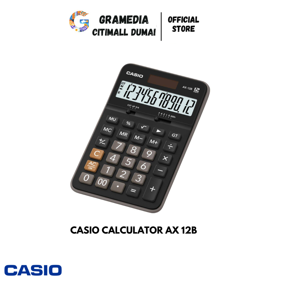 Jual CASIO CALCULATOR AX 12B - Kalkulator Kantor Dagang 12 Digits ...